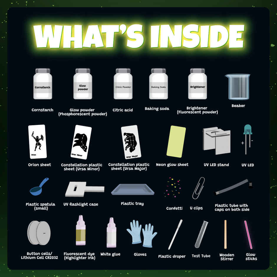 Physics Wallah Glow in the Dark Science Experiment Kit for Kids STEM ...