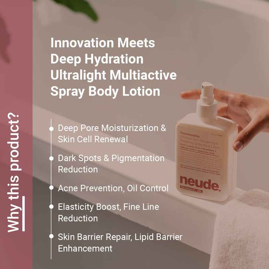 Buy Neude Skin Ultimate Skin Pampering & Repairing Spray Body Lotion ...
