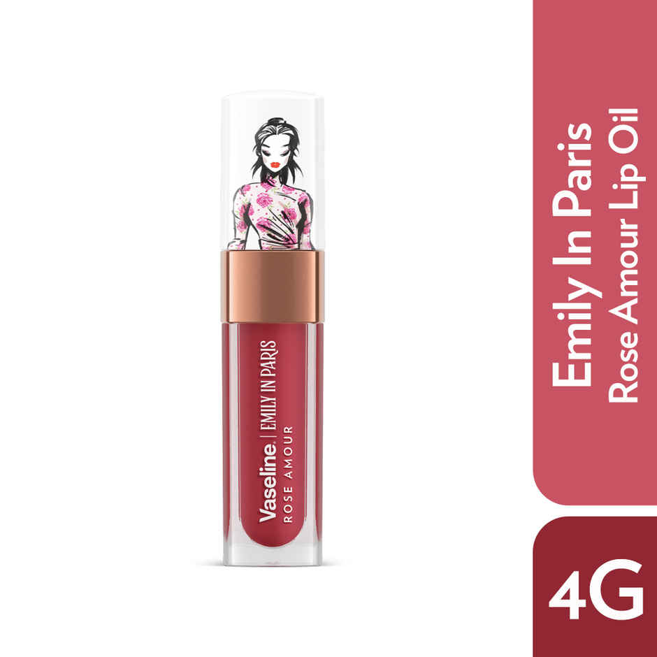 Vaseline Emily In Paris Rose Amour Lip Oil With Hyaluronic Acid & 24H ...