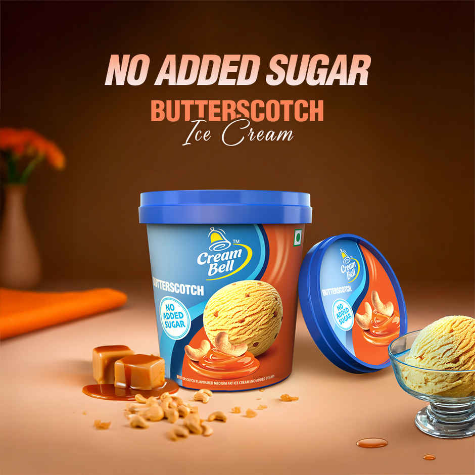 Cream Bell Sugarfree Butterscotch Ice Cream Cup Combo - Buy at ₹112 ...