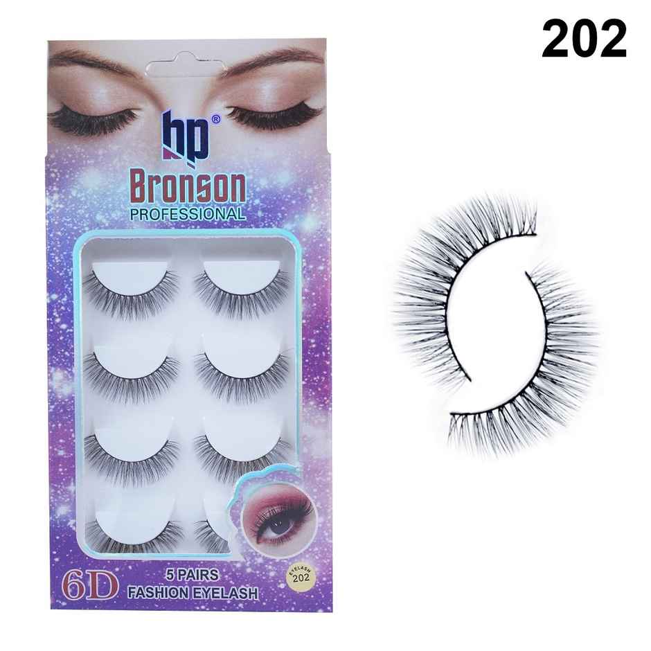 Buy Bronson Professional False Eyelashes 6D Long And Natural 202 Fake False Lashes Online ...