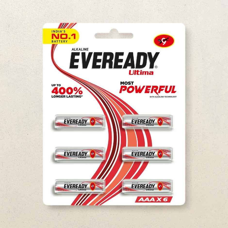Buy Eveready Ultima Alkaline AAA Battery | Long-lasting|Pack of 6 ...
