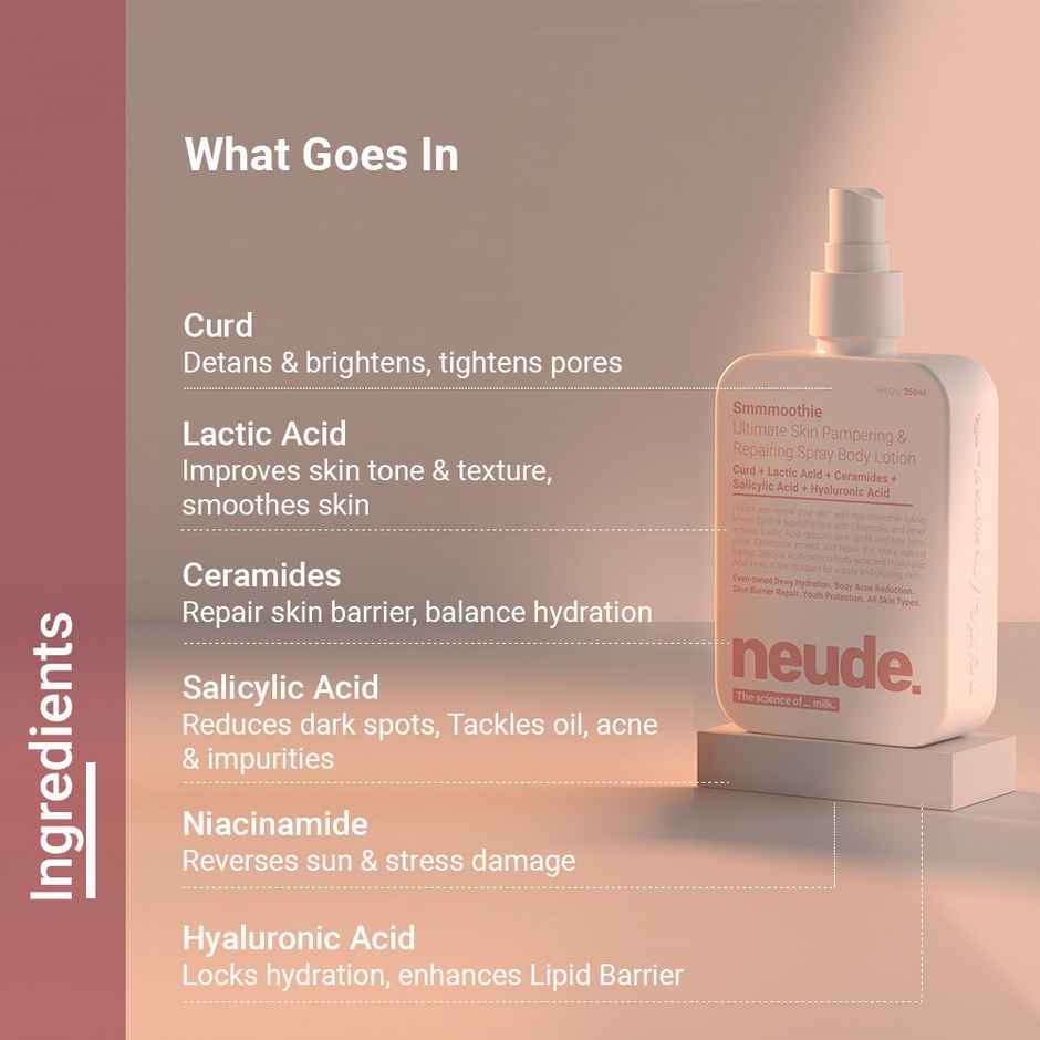 Buy Neude Skin Ultimate Skin Pampering & Repairing Spray Body Lotion ...