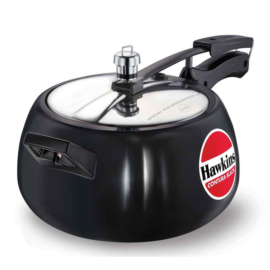 Buy Hawkins 5 Litre Contura Black Pressure Cooker Hard Anodised Inner ...