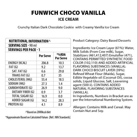 Buy Baskin Robbins Funwich Choco Vanilla Ice Cream Sandwich Combo ...