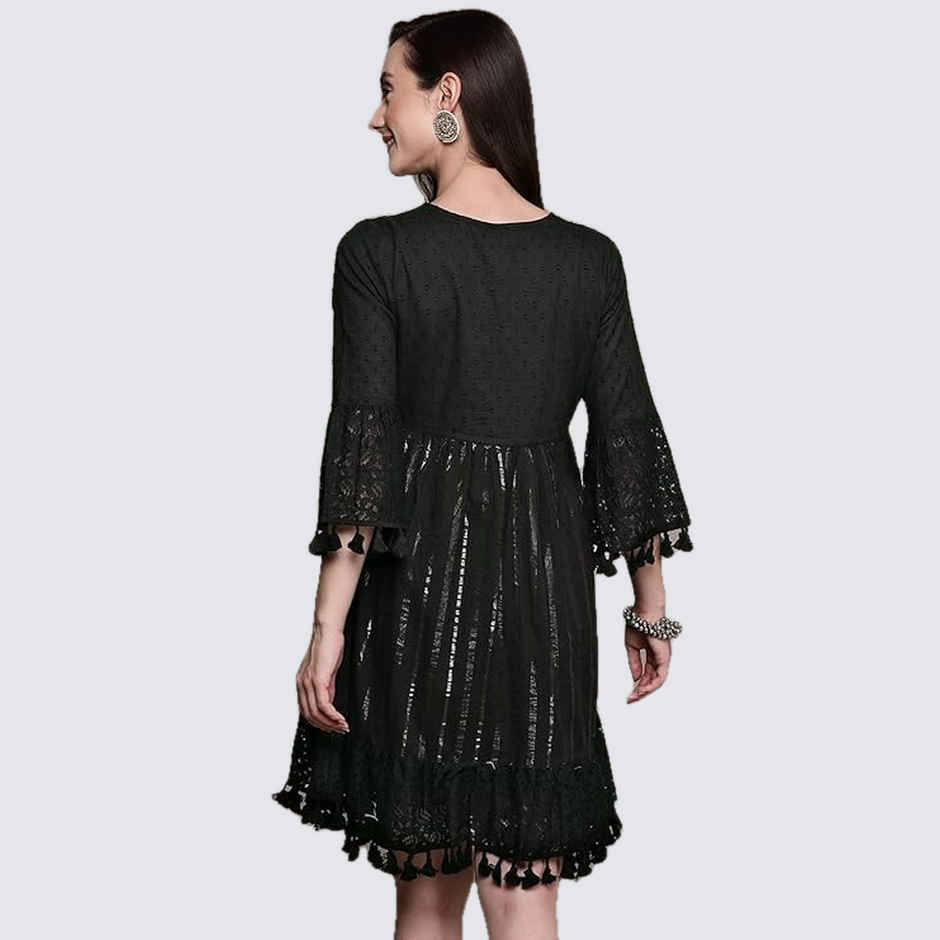 Buy Ishin Women Black Dress | Inwdr0411 - Bk - XS Online - Price @ ₹1001 | Instant Delivery | Zepto
