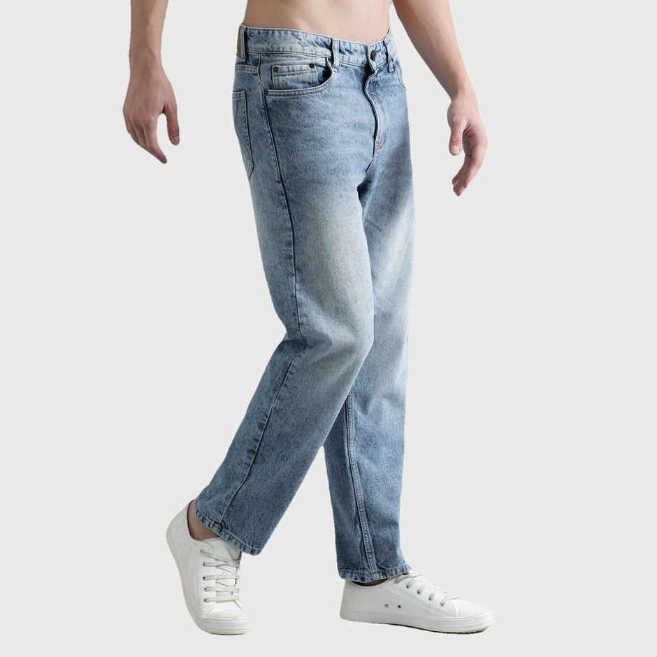 Buy Bene Kleed Men's Relax Fit Light Fade Jeans| Blue - 28 Online ...