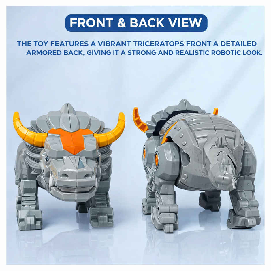 Fablue DIY Robotic Triceratops Toy Movable Parts Light Sound - Buy at ...