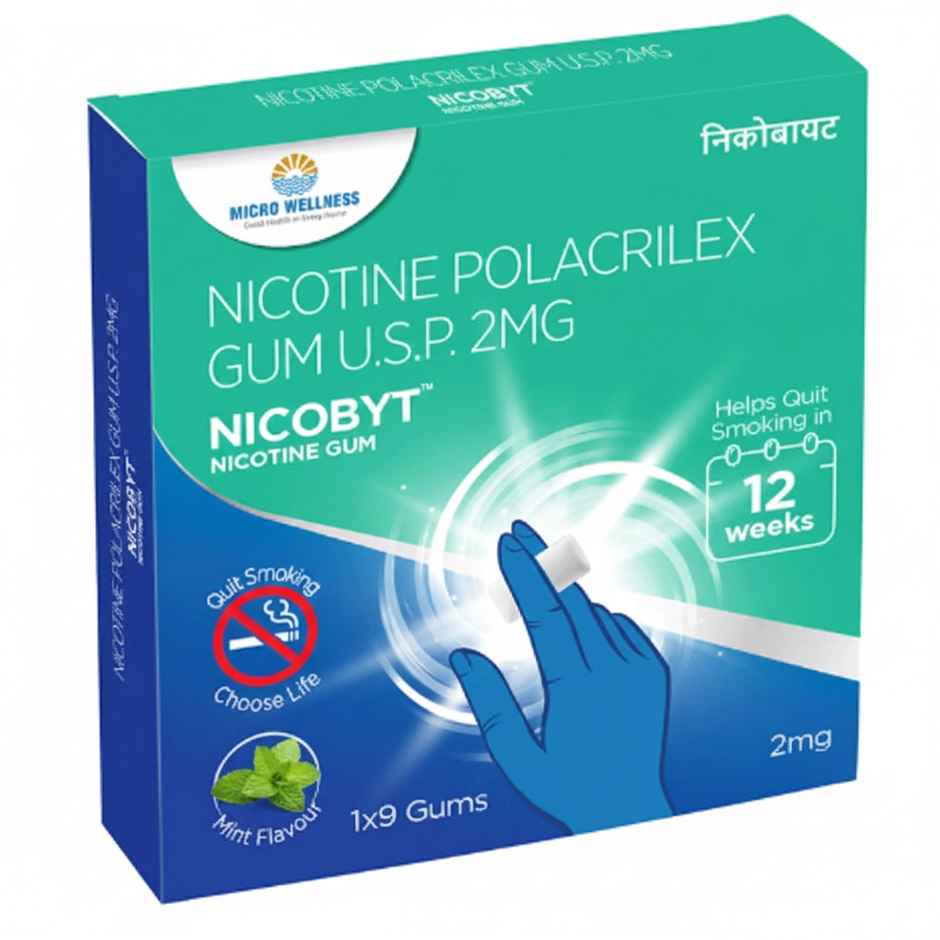 Buy Nicobyt Nicotine Gum Mint Online - Price @ ₹87 | Instant Delivery ...