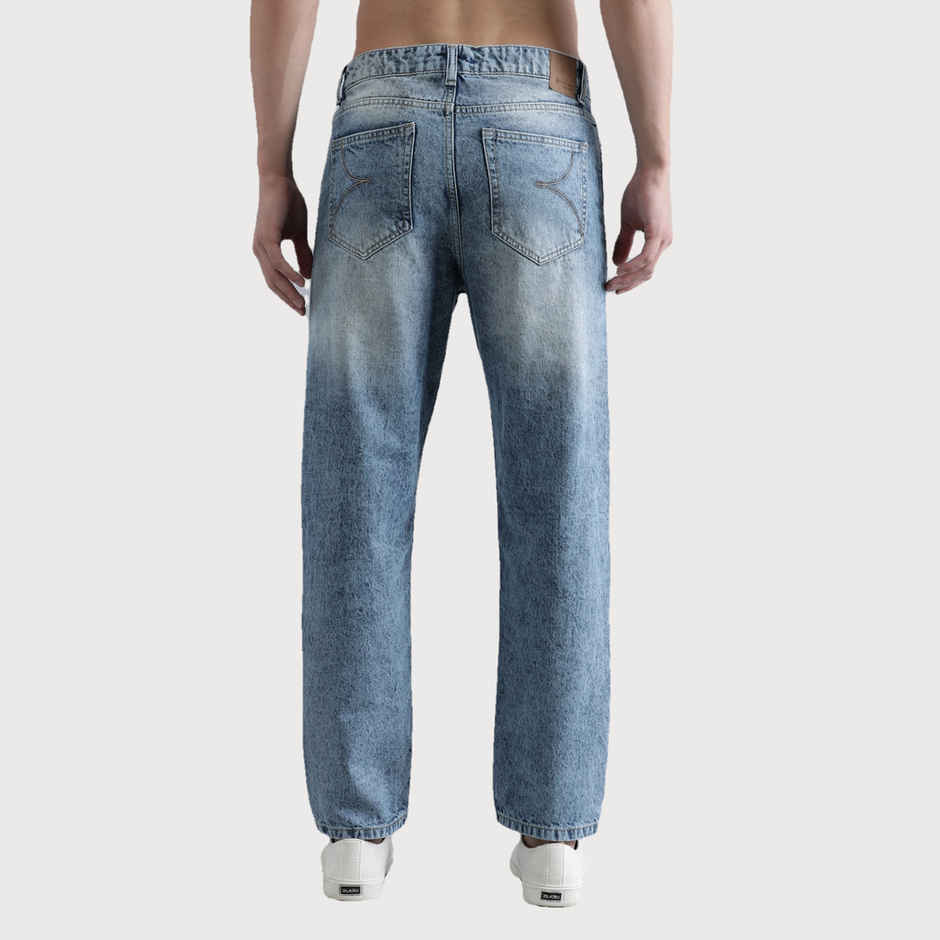 Buy Bene Kleed Men's Relax Fit Light Fade Jeans| Blue - 28 Online ...