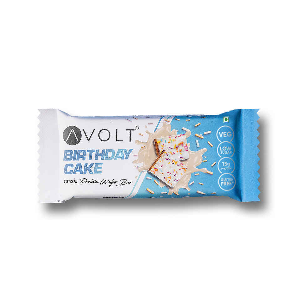 Buy Avolt Birthday Cake 15g Protein Wafer Bar Online - Price @ ₹56 ...