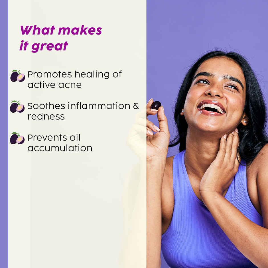 Plix Jamun 2% Salicylic Acid Exfoliating Face Serum for Active Acne ...