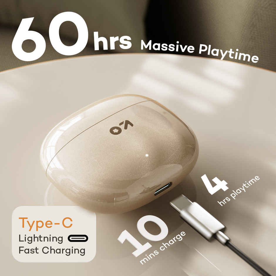 GOBOULT W60 with 60Hrs Battery, 4 Mic ENC, Ultra Low Latency, 5.4v ...