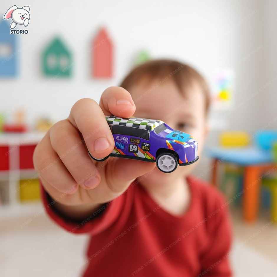 Buy Storio 10 Metal Cars Toy Set | Free Wheel Racing Cars for Kids ...