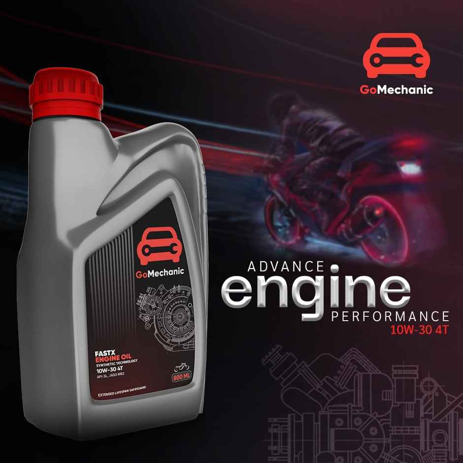 GoMechanic Scooter Engine Oil 800ml-Premium Engine Oil Fastx 4T 10W 30 ...
