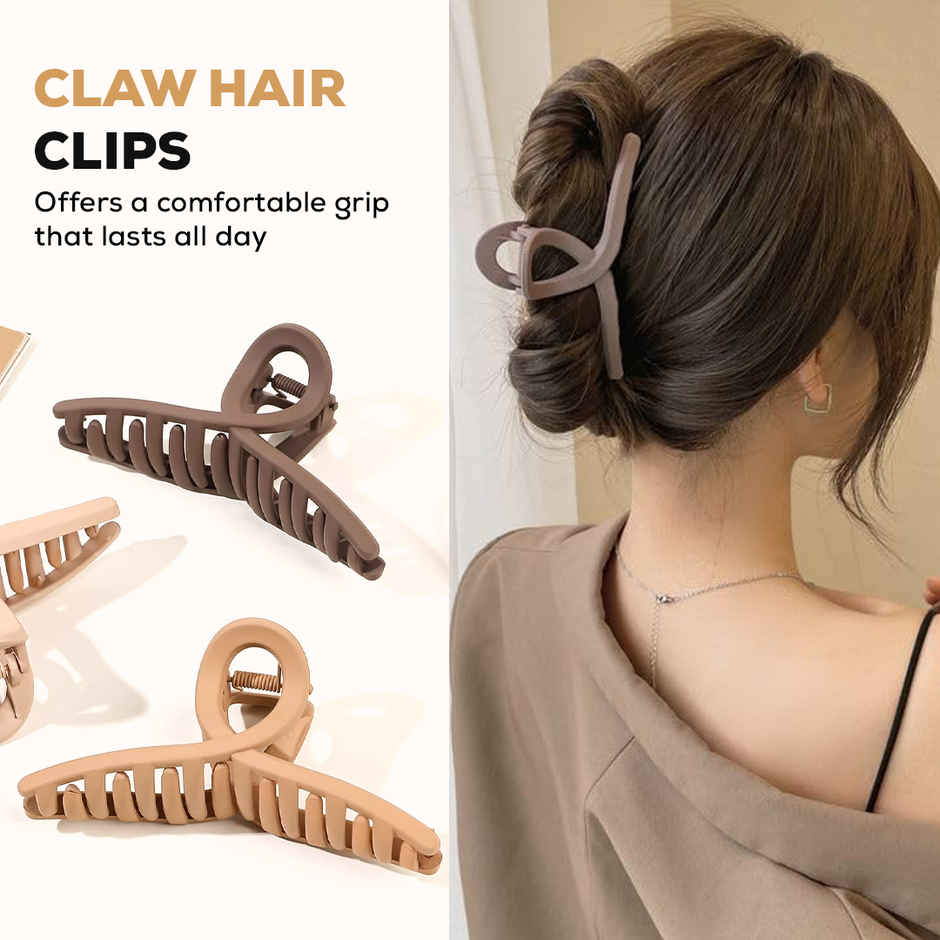 Buy Gleva Women's Hair Claw Clips | Strong Hold Clamps | Matte Non-Slip ...