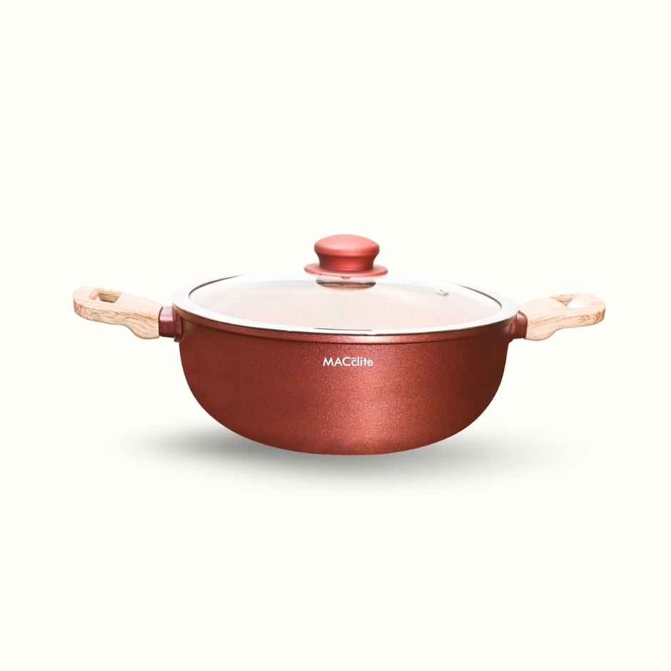 Macclite Non Stick PDC Granite+ Induction Bottom Butter Scotch Kadai ...