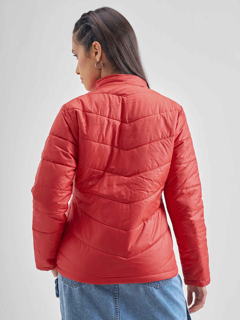 Buy Tokyo Talkies Women's Classic Quilted Puffer Jacket | Red - S ...