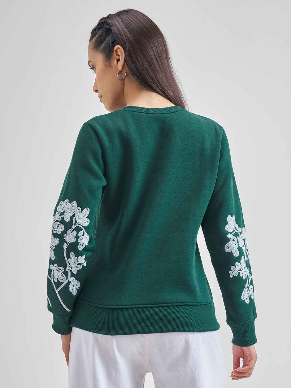 Buy Tokyo Talkies Women's Solid Sweatshirt | Teal Green - XL Online ...