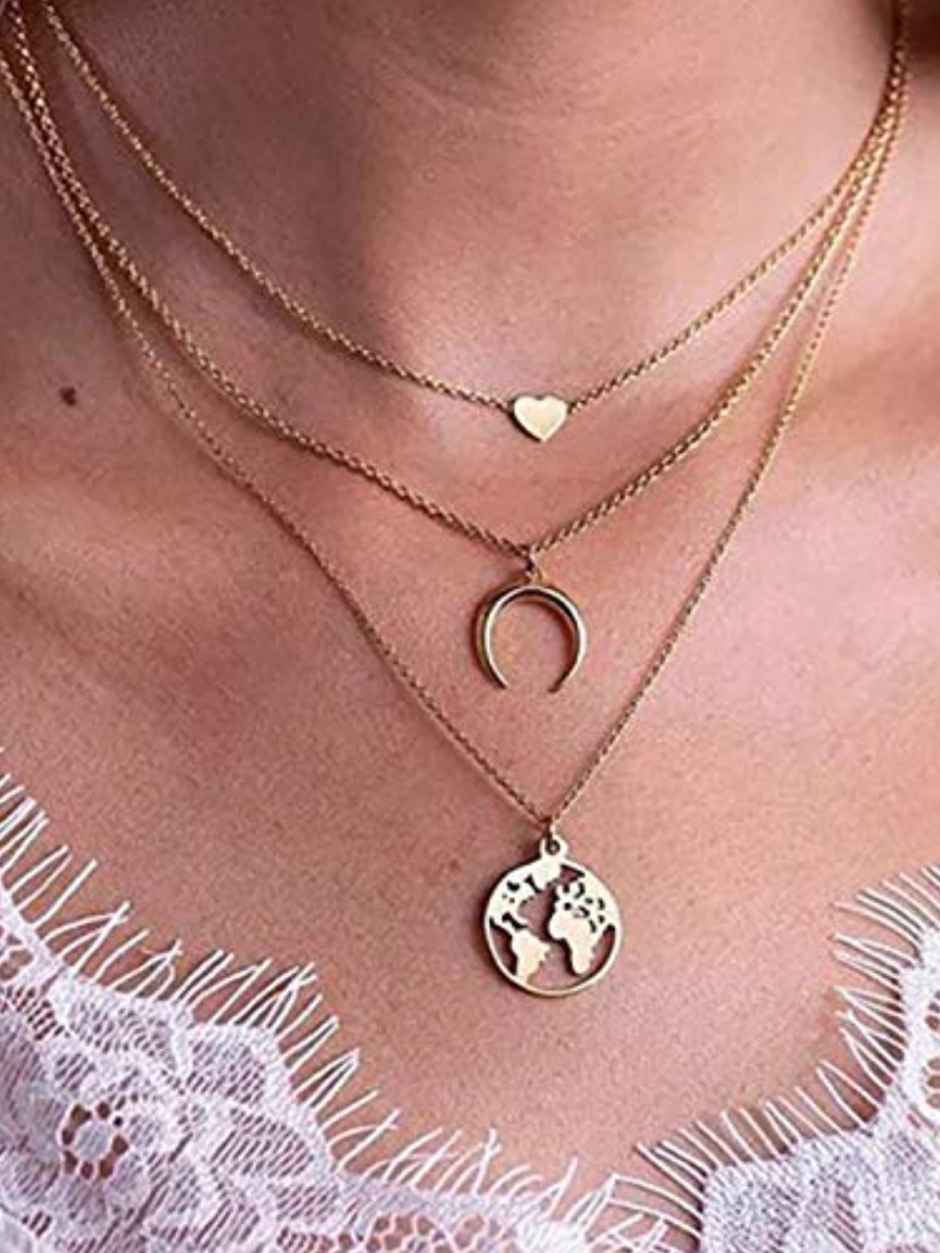 Buy Youbella Jewellery Stylish Combo Of Two Necklace Chains For Women And Girls(Ybnk - 5919A ...