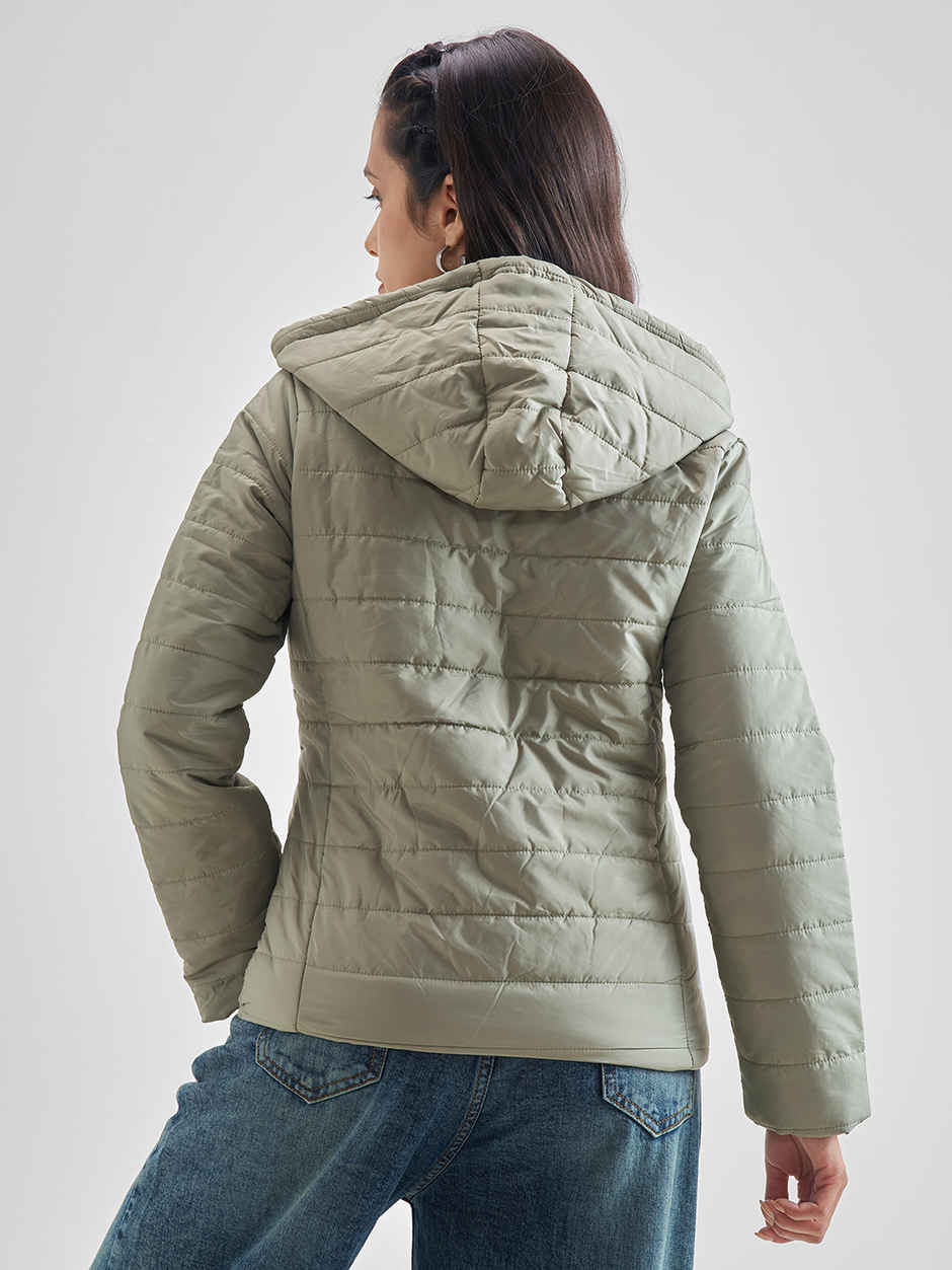 Buy Tokyo Talkies Women's Solid Puffer Jacket | Pista - M Online ...