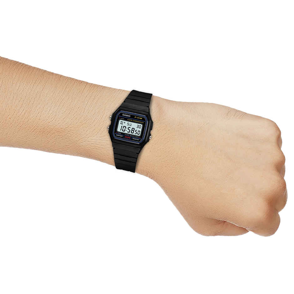 Buy Casio Unisex Youth Series Digital Black Dial Watch | F-91W-1Q (D002 ...