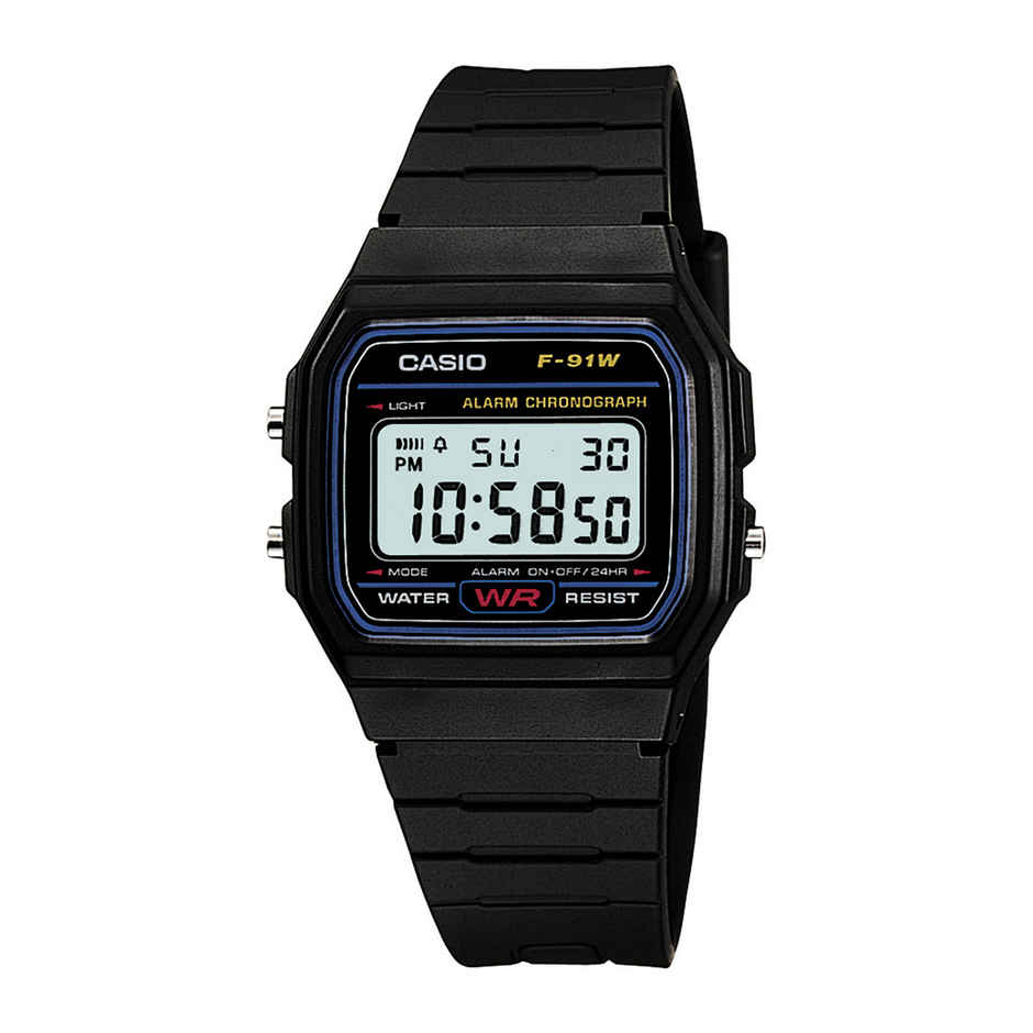 Buy Casio Unisex Youth Series Digital Black Dial Watch | F-91W-1Q (D002) Online - Price @ ₹1231 ...