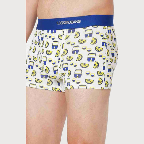 Buy Underjeans by Spykar Men's White Dark Blue Pack of 1 Trunk | XL ...