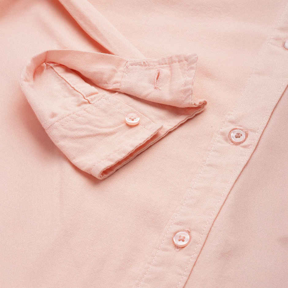 Buy The Indian Garage Co Men's Regular Fit Solid Casual | Pink | L ...