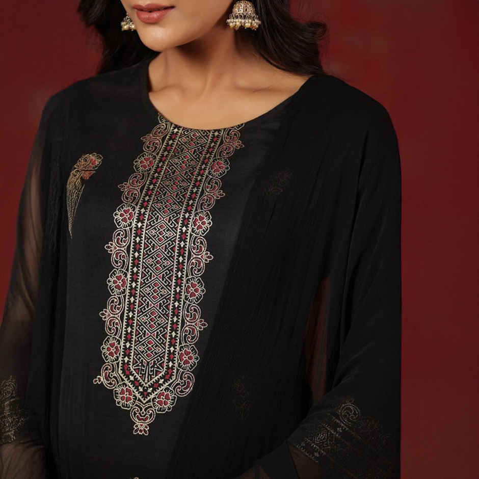 Buy Ishin Women's Ethnic Black Straight Poly Silk Kurta Set without Dupatta | Inwsdaw231145_Bk ...