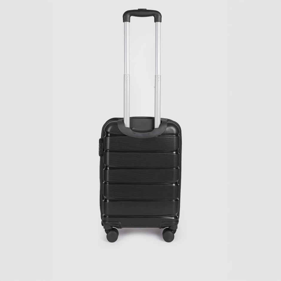 Buy Teakwood Leather 360 Degree Rotation Hard Trolley Bag | Black - Small Online - Price @ ₹1220 ...