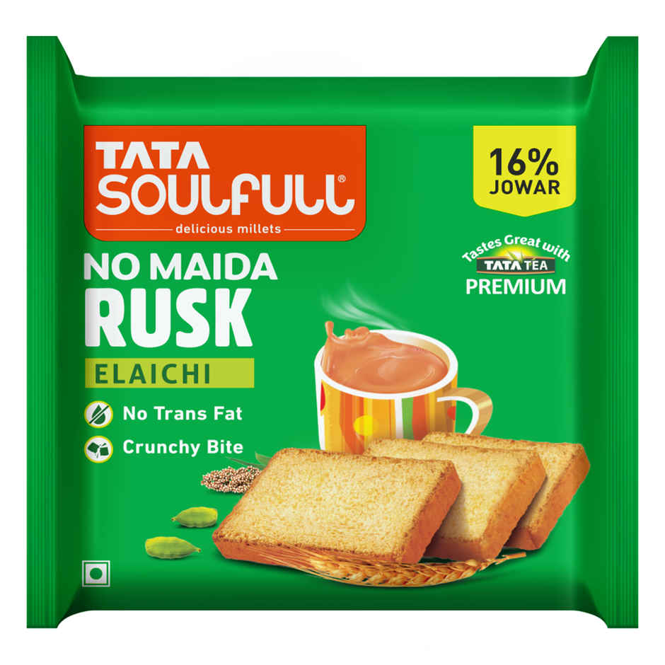Buy Tata Soulfull No Maida Elaichi Rusk | Made With Whole Wheat Atta ...