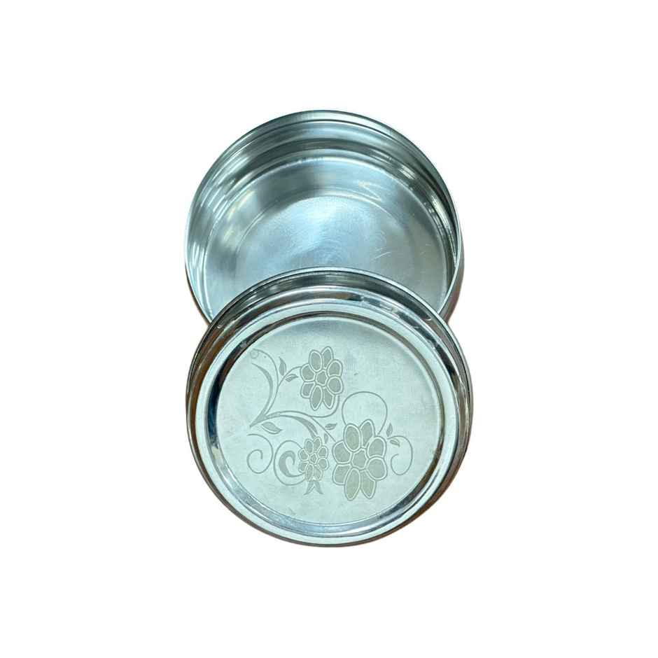 DiaCraft Stainless Steel Tiffin Box Dibbi For Kanjak Gifting - Silver ...