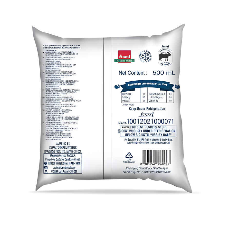 Buy Amul A2 Buffalo Fresh Milk Online - Price @ ₹38 | Instant Delivery ...