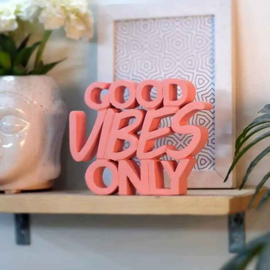 Buy Nukkad Tales Good Vibes Only - Quirky Room Decoration Showpiece ...