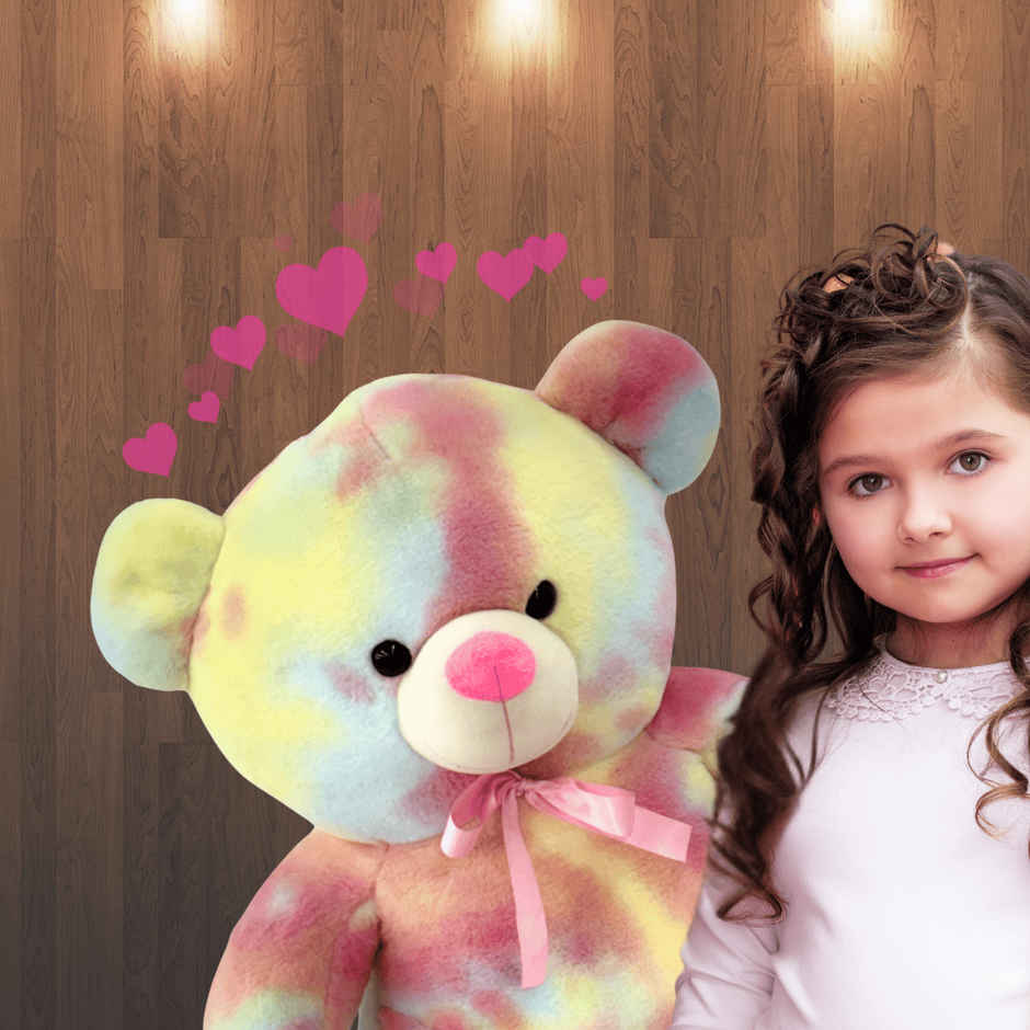 Buy Toytales Teddy Bear 45cm | Multicolor Plush Soft Toy | Adorable ...