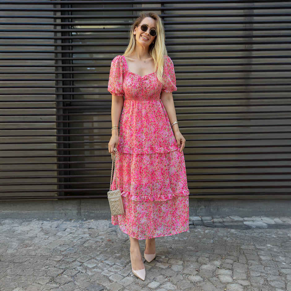 Buy Sheetal Associates Women's Maxi Full Length Dress | DR11264 | Pink ...