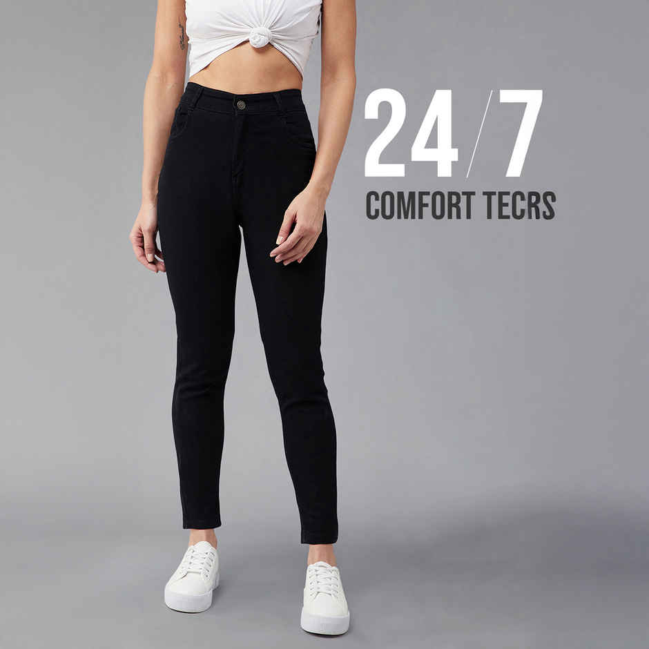 Buy Miss Chase Women's Skinny Fit High Rise Clean Look Stretchable ...