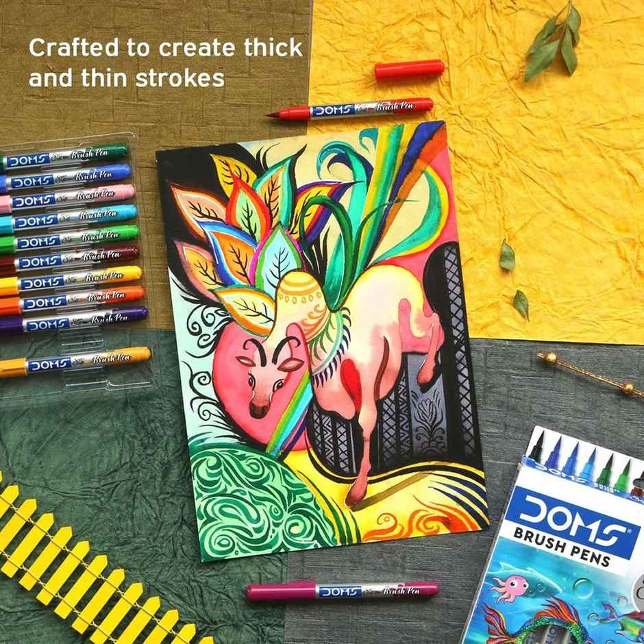 Buy Doms Brush Pen 26 Shades | Complete Brush Set Online - Price @ ₹380 ...