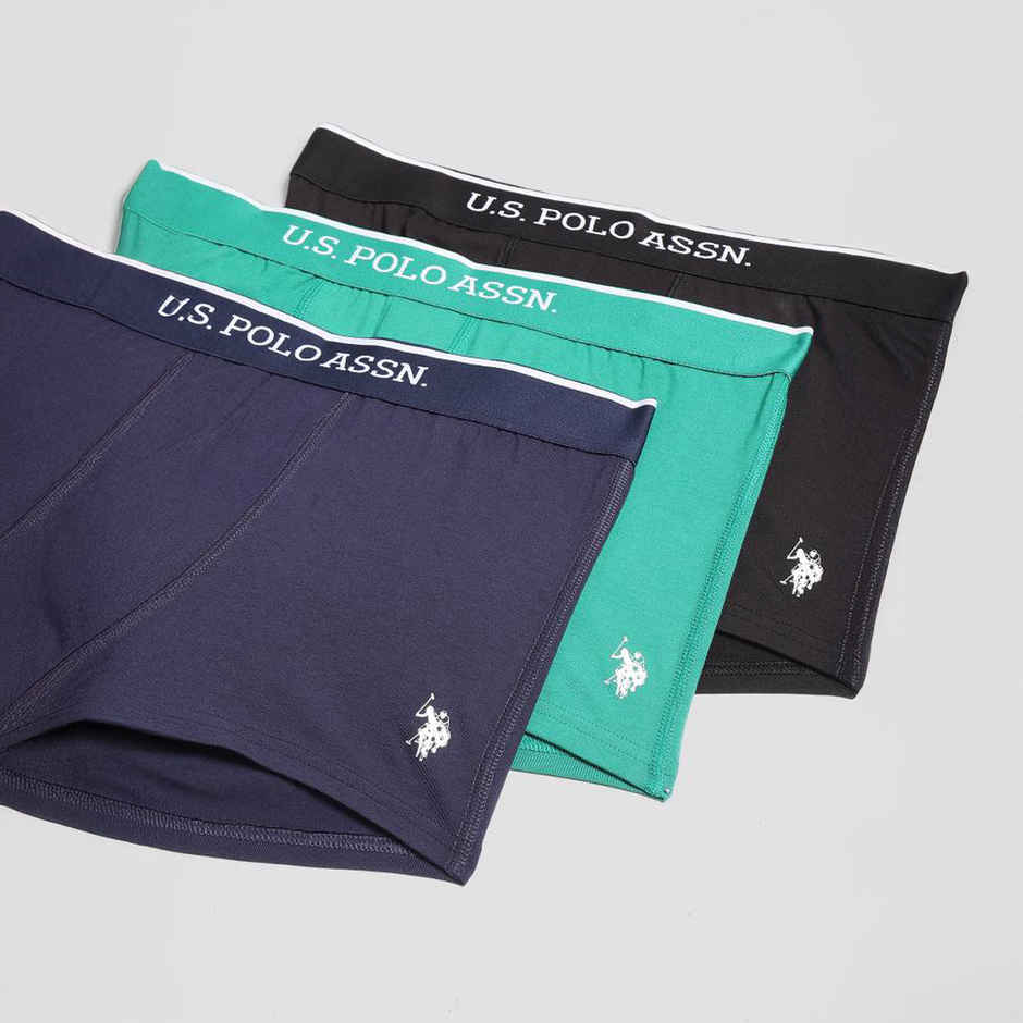 Buy U.S. Polo Assn. | Underwear Pack of 3 | S | Trunks | ET004 | Black ...
