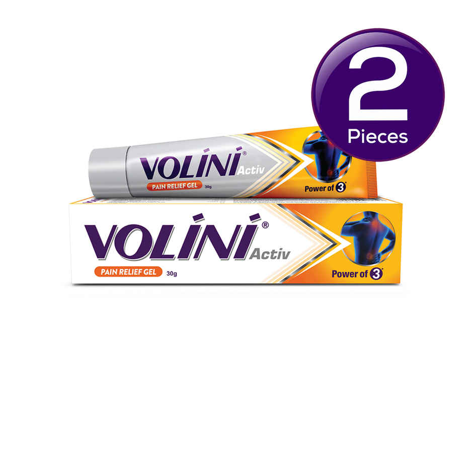 Buy Volini Activ Pain Relief Gel for Sprain, Muscle, Joint, Neck & Low ...
