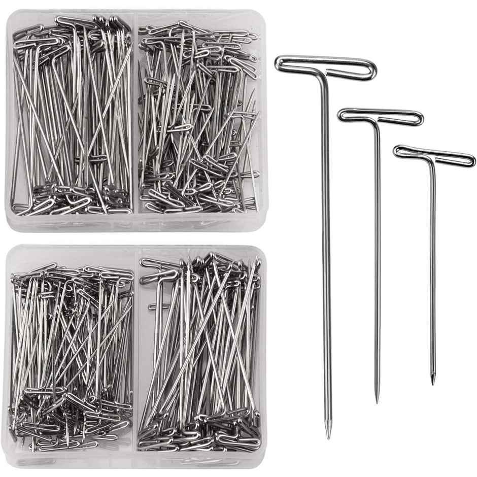Buy Saya T-Shaped Pins - 26mm Metal Steel Pins for Paper Holding - 50 ...