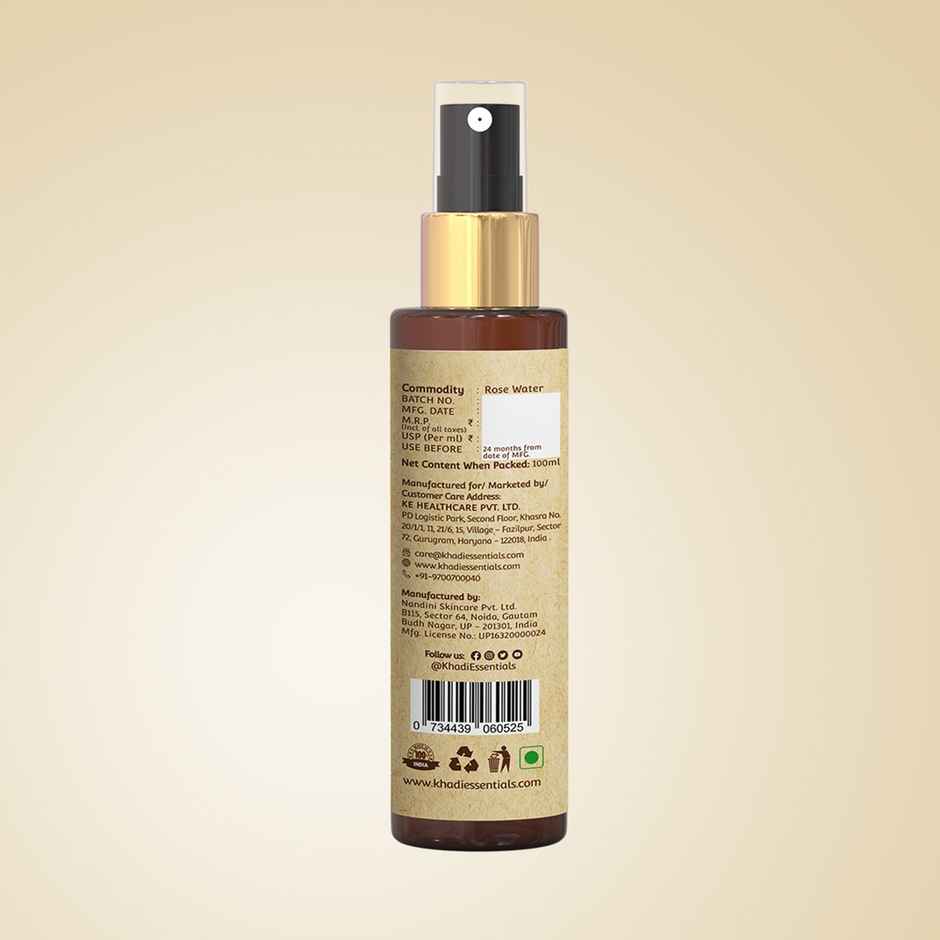 Khadi Essentials Pure Wild Rose Water With Desi Gulab Extract & Rose ...