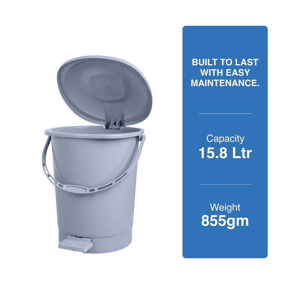 Buy BAY6 Royce Pedal Bin 15.8 L - Grey Online - Price @ ₹329 | Instant ...