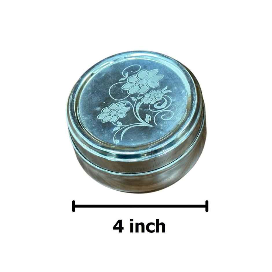 DiaCraft Stainless Steel Tiffin Box Dibbi For Kanjak Gifting - Silver ...