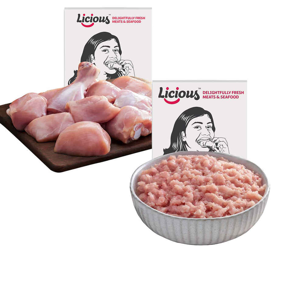 Buy Licious Chicken - Curry Cut (Small) (450g) & Chicken Mince - Mini ...