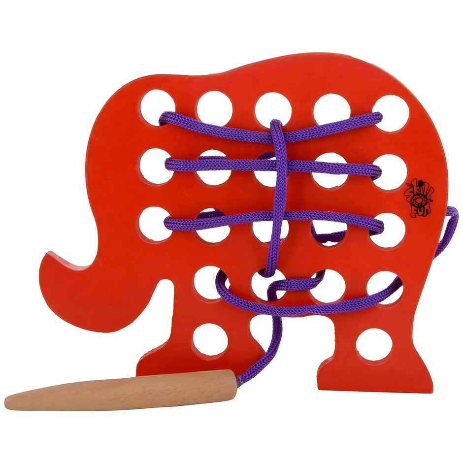 Buy Skillofun Wooden Elephant Lacing Toy | MontesBAUi Toy | Develops ...
