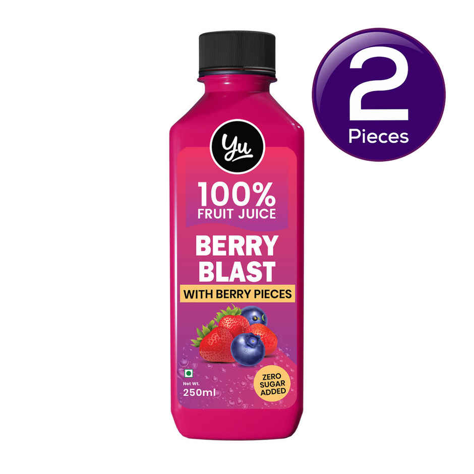 Buy Yu Berry Blast 100% Fruit Juice With Berry Pieces Combo Online ...