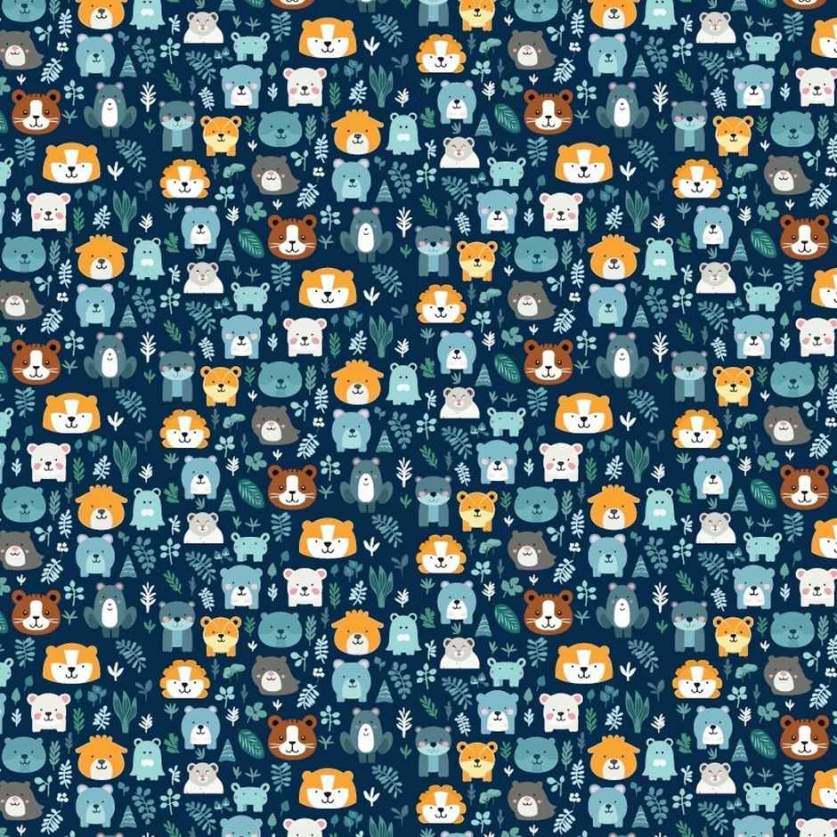 Buy Paperpep Blue Cute Cartoon Animal Print Gift Wrapping Paper | 19 x ...