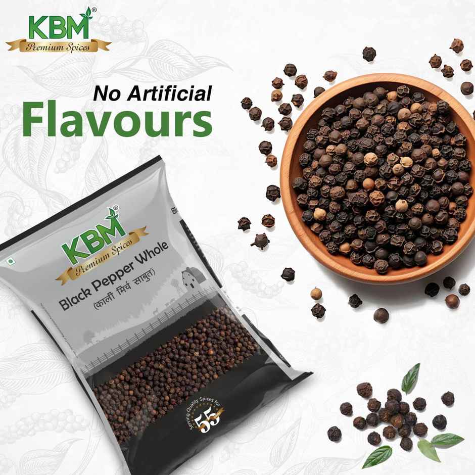 KBM Premium Spices Black Pepper Whole - Buy at ₹182 Online | Instant ...